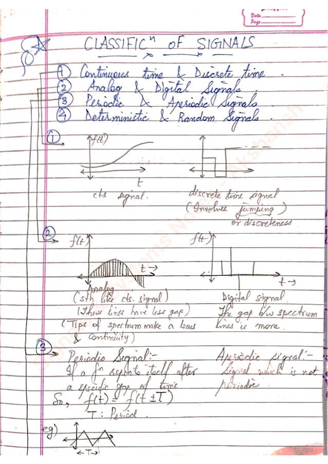 Signals and Systems Notes | PDF