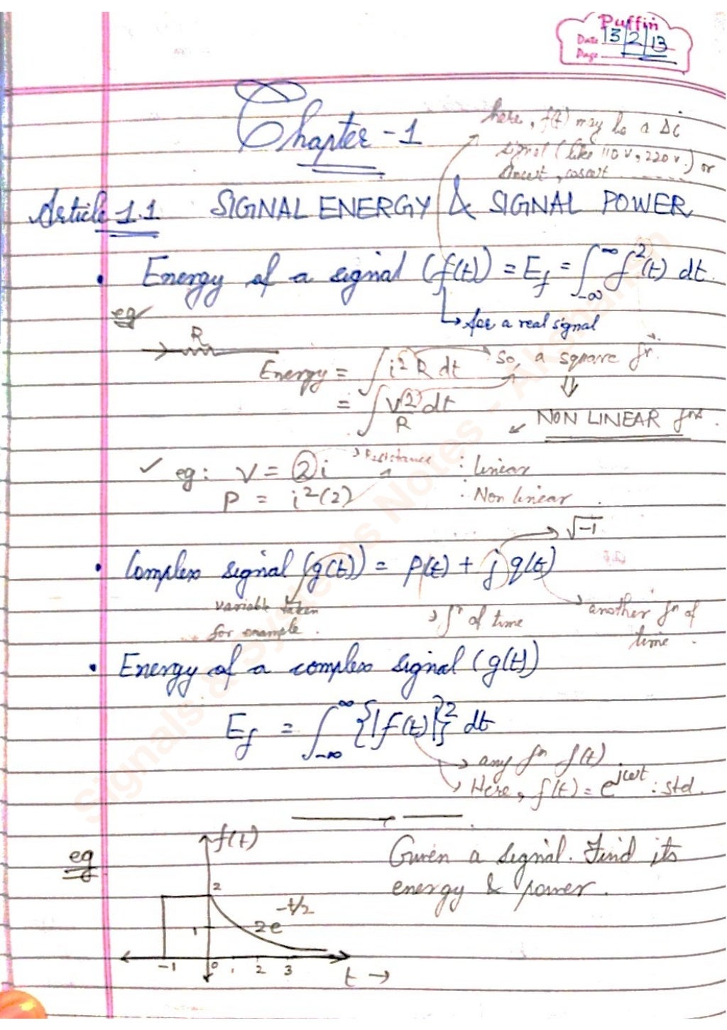 Signals And Systems Notes