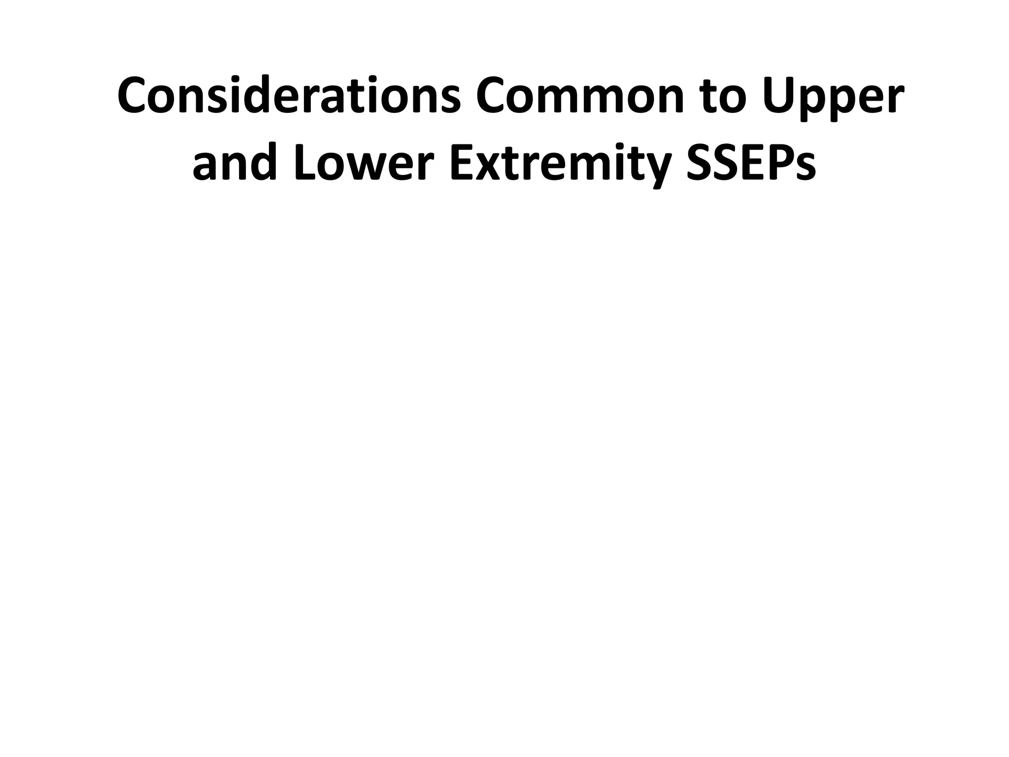 Somato Sensory Evoked Potentials (SSEP) By: Murtaza Syed | PPTX