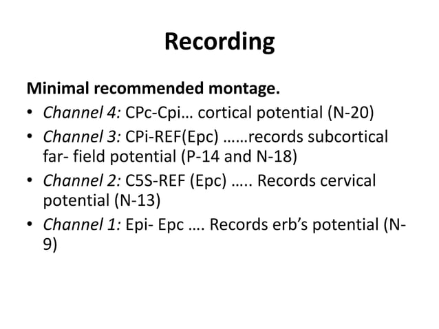 Somato Sensory Evoked Potentials (SSEP) By: Murtaza Syed | PPTX