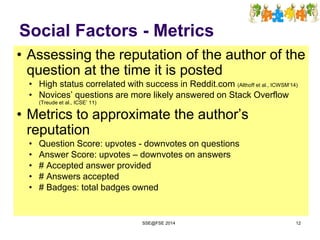 Towards Discovering the Role of Emotions in Stack Overflow | PPT