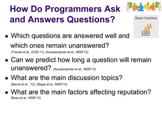 Towards Discovering the Role of Emotions in Stack Overflow | PPT