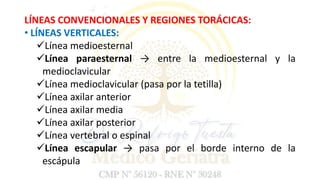 SEMIOLOGIA DEL TÓRAX | PPTX