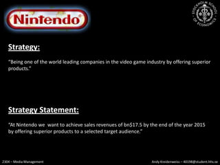 Sse strategy nintendo_2011 | PPTX