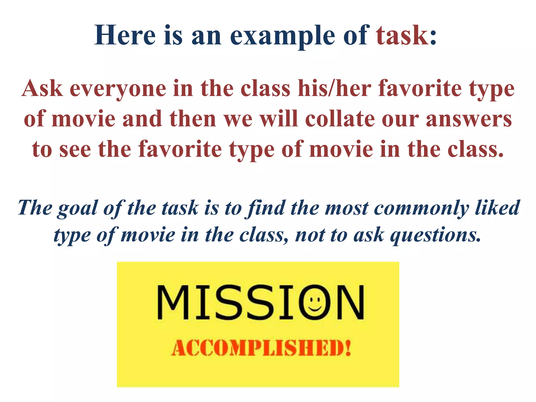 Task-Based Activities in the Foreign Language Classroom #wlclassroom | PPT