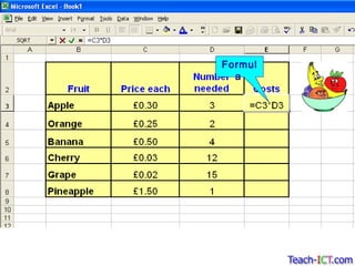 Spreadsheet Features | PPT