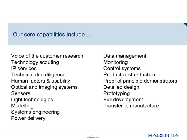 Sagentia Corporate Overview | PPT