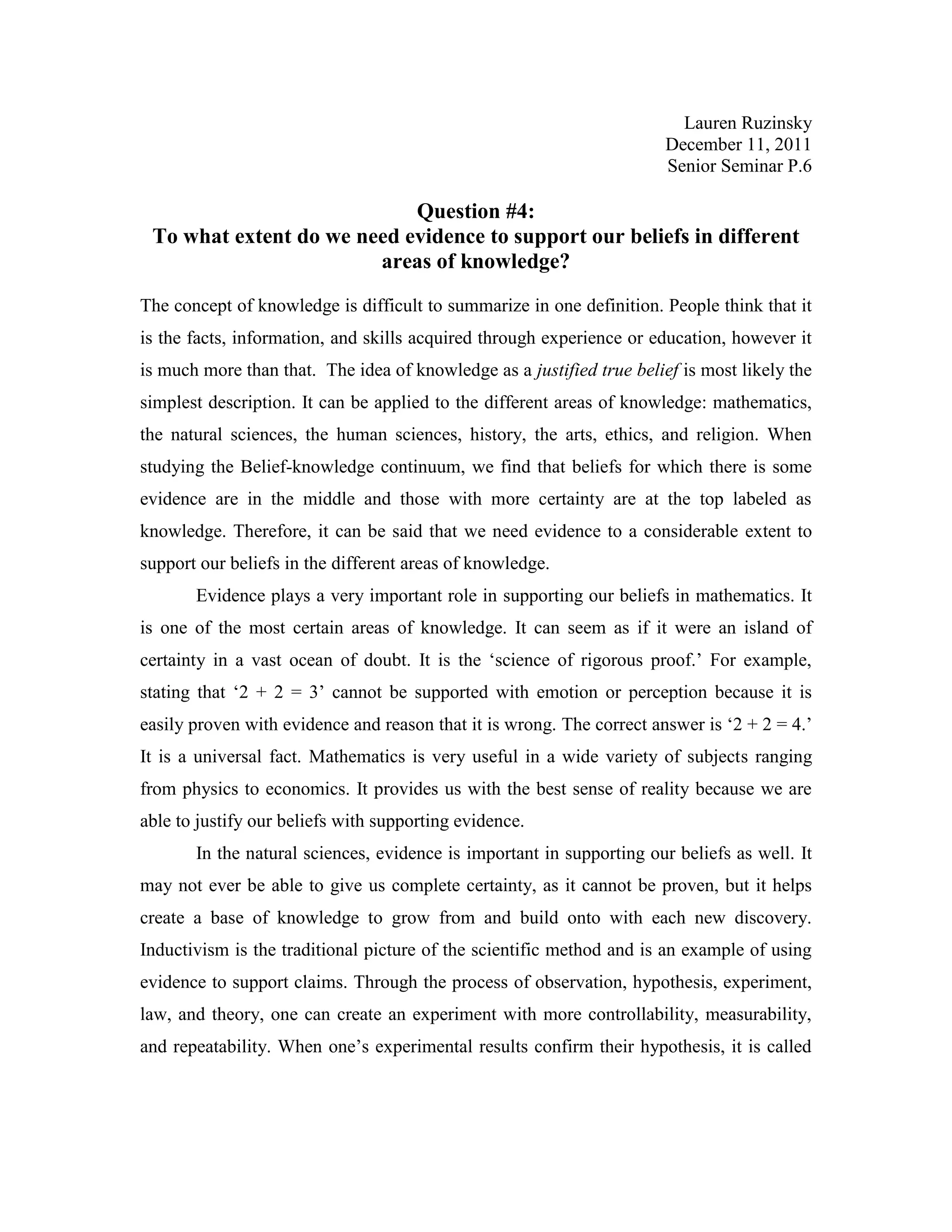 Senior Seminar Final Essay | DOCX