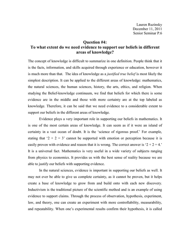 Senior Seminar Final Essay | PDF