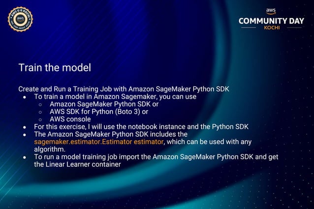 Demystifying Amazon Sagemaker (ACD Kochi) | PPT