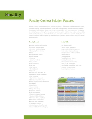 Ss fonality connect and connect+ solutions brief mar 11 | PDF