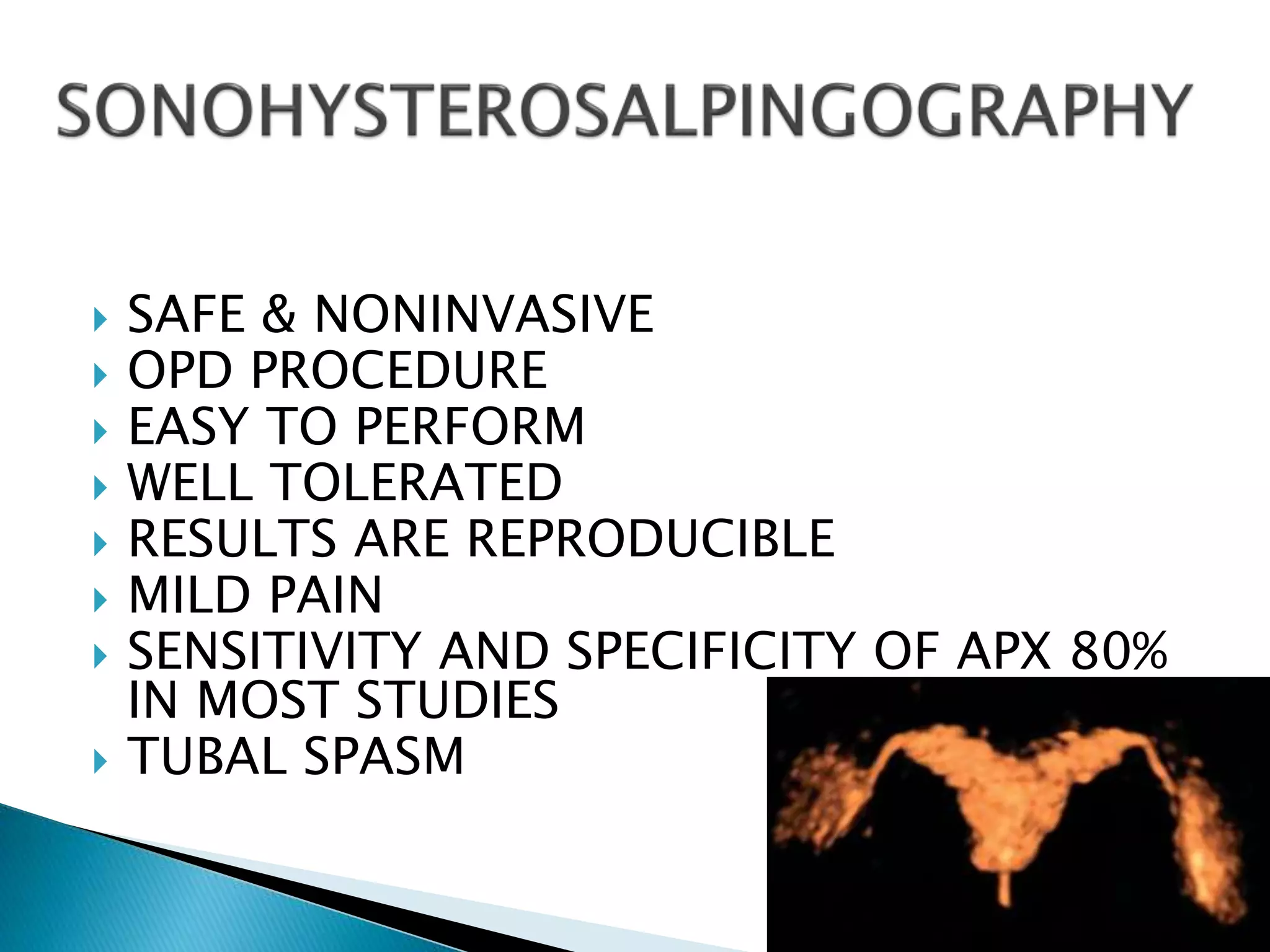 SONOSALPINGOGRAPHY STEPS BY LATE DR SAKSHI | PPTX