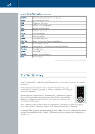 Gartner Newsletter: Cisco TrustSec Deployed Across Enterprise Campus, Branch and Data Center ...