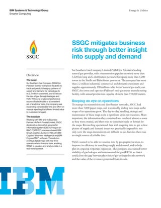 Ssgc Case Study Ibm | PDF