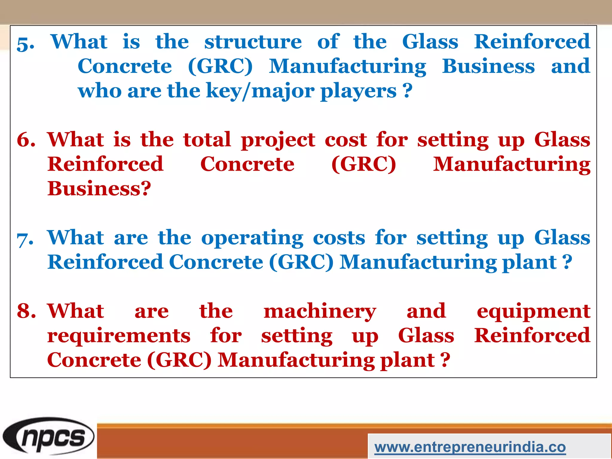 Glass Reinforced Concrete (GRC) | PPTX