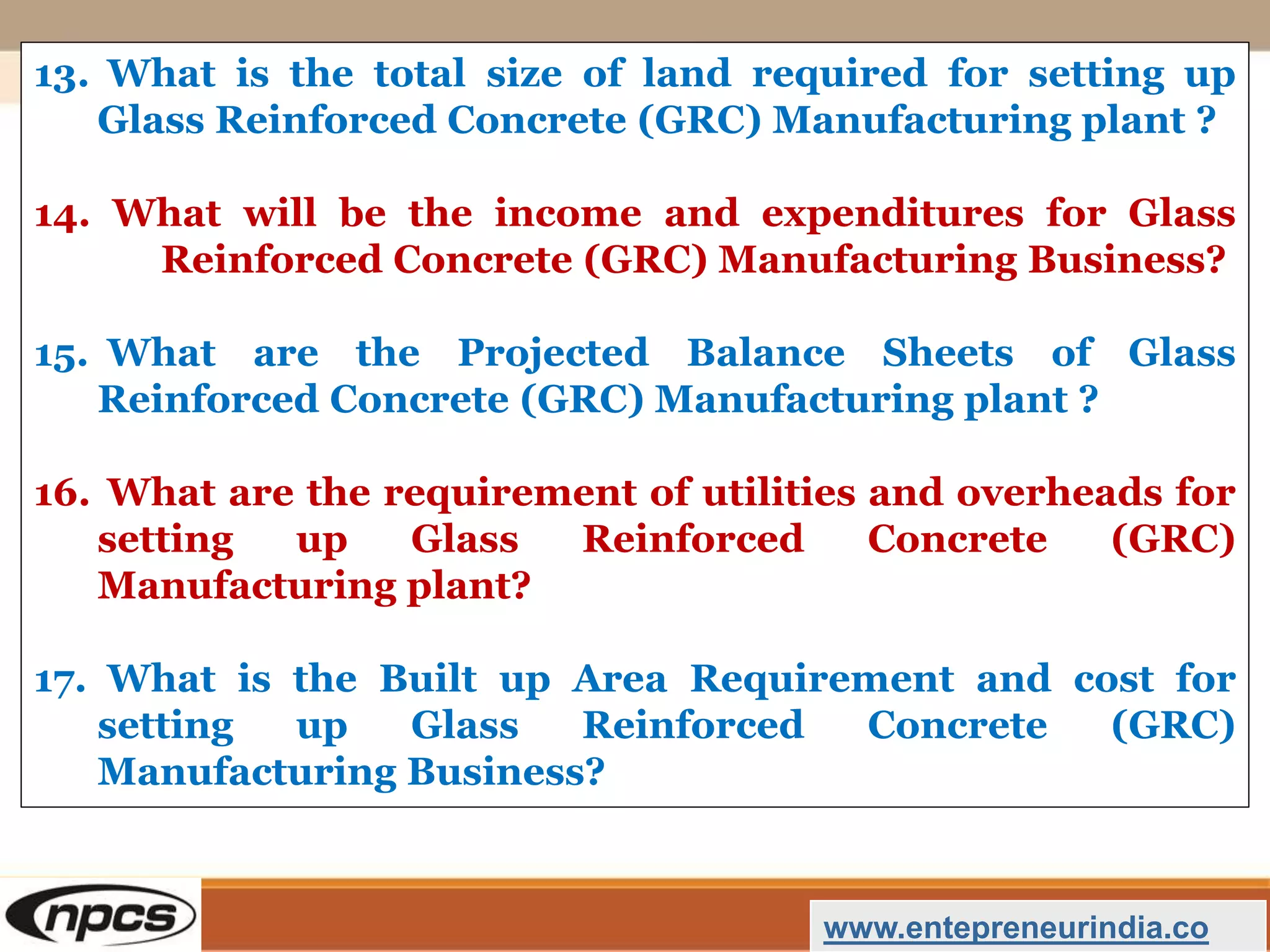 Glass Reinforced Concrete (GRC) | PPTX