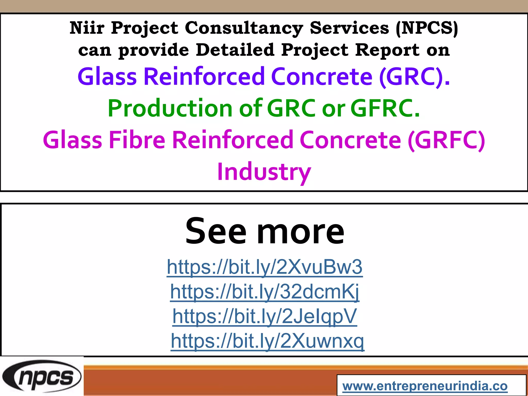 Glass Reinforced Concrete (GRC) | PPTX