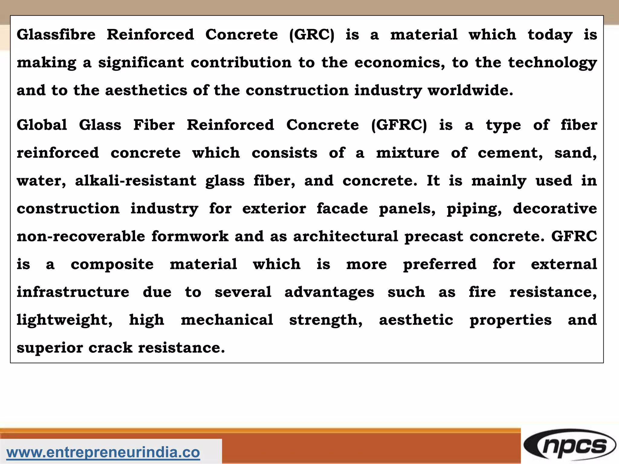 Glass Reinforced Concrete (GRC) | PPTX