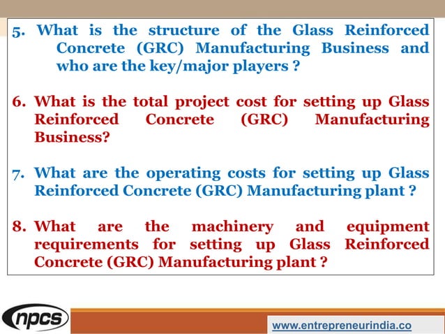 Glass Reinforced Concrete (GRC) | PPTX | Construction Industry | Industries