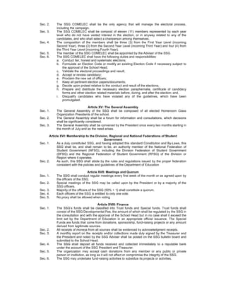 SSG revised standard constitution & by laws | PDF | Professional School ...