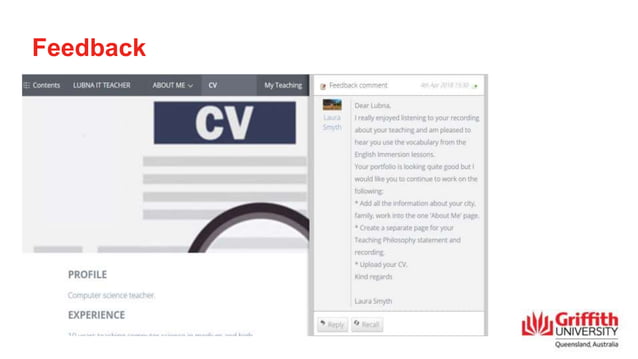 ePortfolios and English language learners Christine Grimmer, John ...