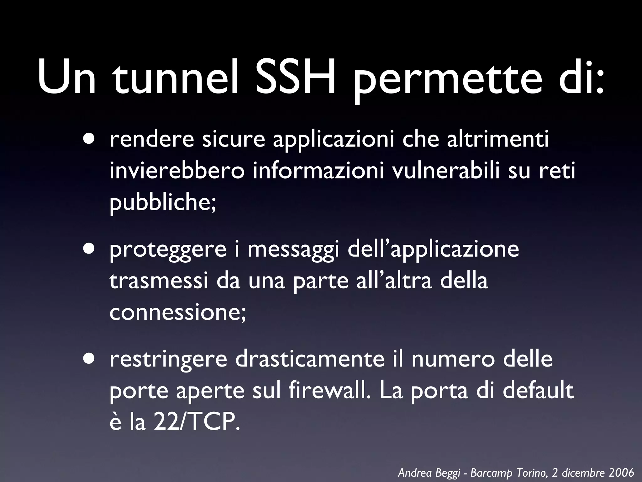 Tunnel SSH per utenti Windows | PPT