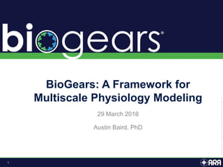 BioGears Overview for SSIH Healthcare Systems Modeling & Simulation ...