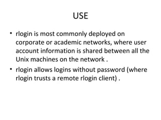 Ssh And Rlogin | PPT | Computer Networking | Computing