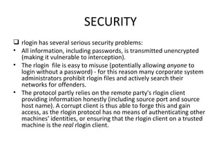 Ssh And Rlogin | PPT | Computer Networking | Computing