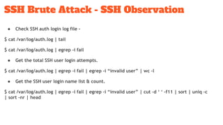 SSH Brute Force Attack | PPTX