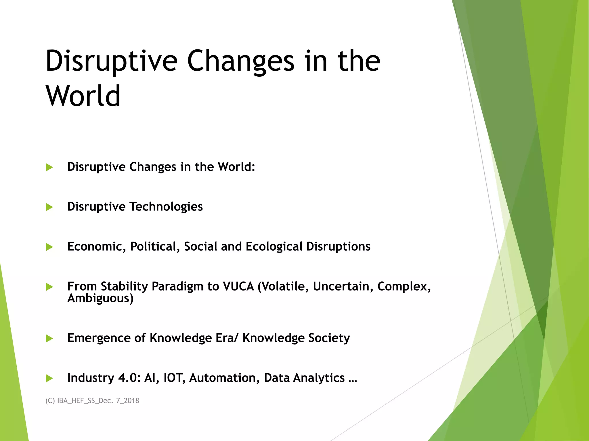 Management and Leadership in Disruptive Times | PPTX
