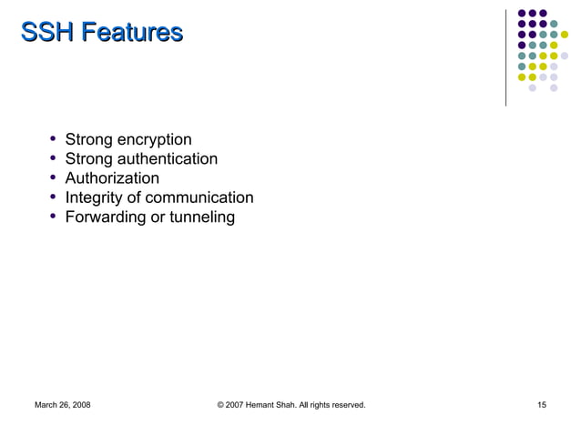 Introduction to SSH | PPT | Operating Systems | Computer Software and Applications