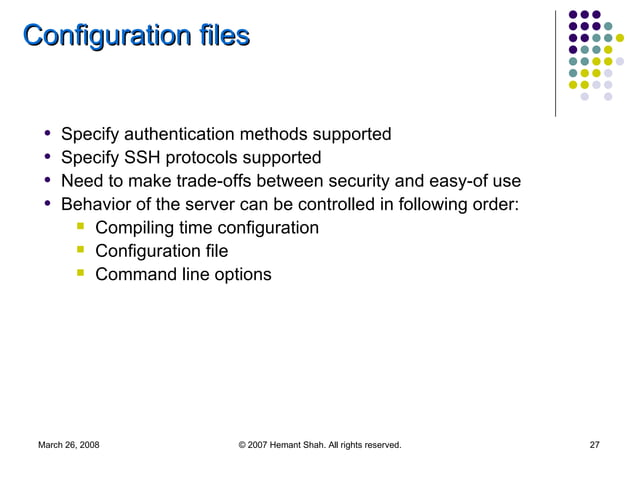 Introduction to SSH | PPT | Operating Systems | Computer Software and Applications