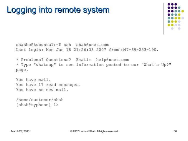 Introduction To Ssh Ppt Operating Systems Computer Software And Applications