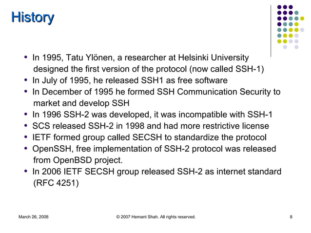 Introduction to SSH | PPT | Operating Systems | Computer Software and Applications