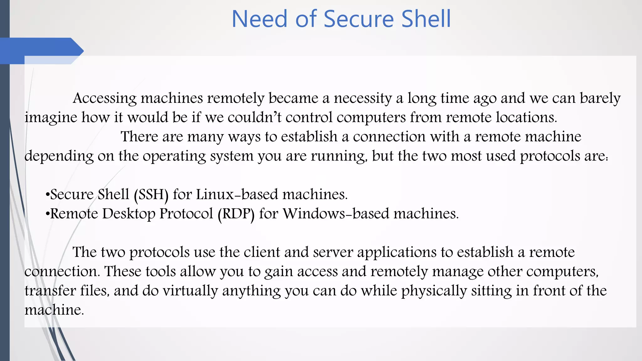SSh_part_1.pptx | Computer Networking | Computing