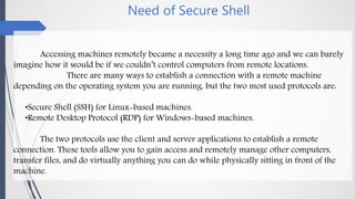 SSh_part_1.pptx | Computer Networking | Computing