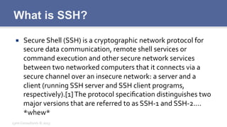 Ssh that wonderful thing | PPT