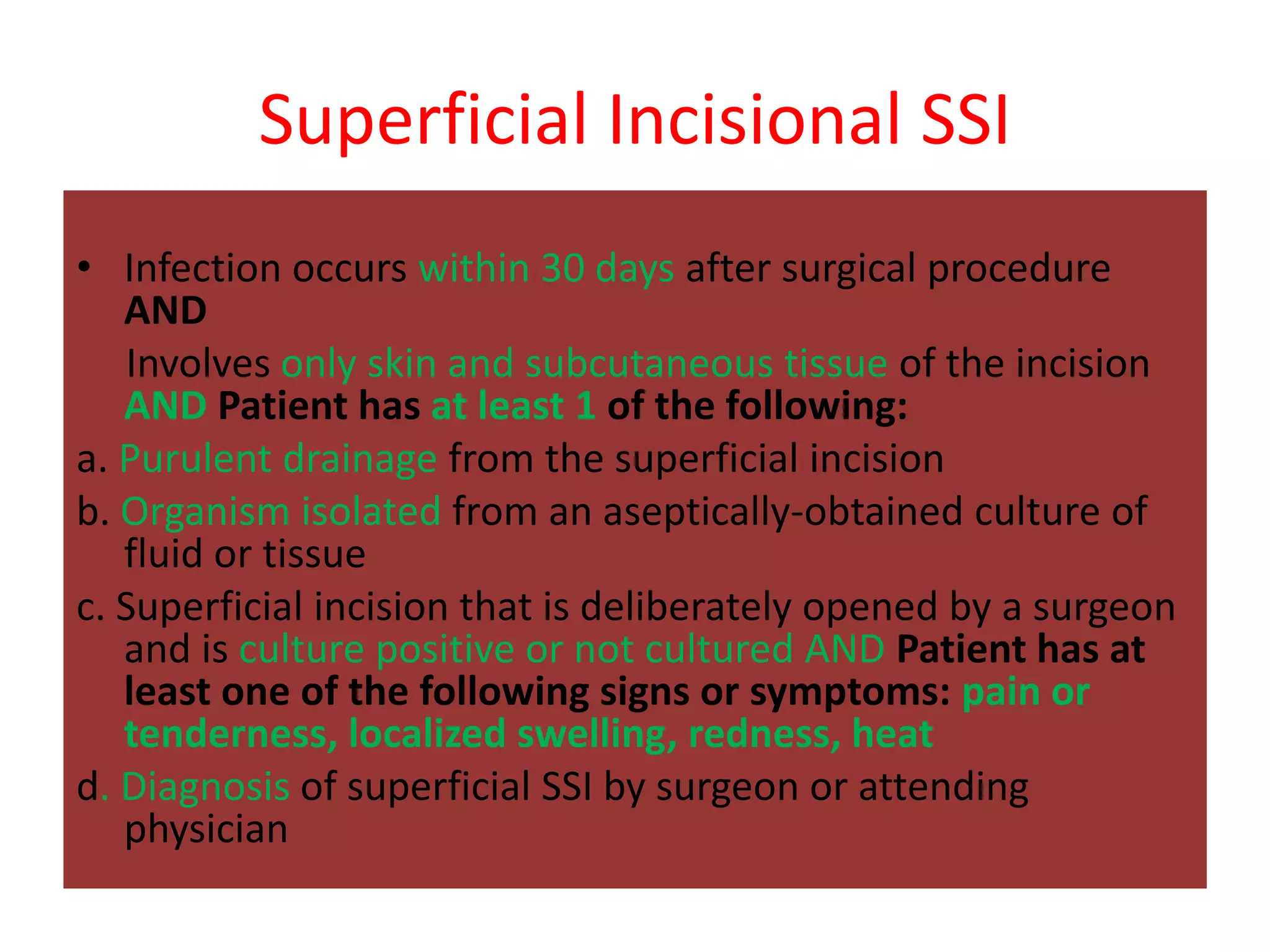 SURGICAL SITE INFECTIONS | PPTX