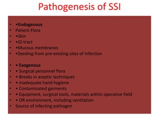 SURGICAL SITE INFECTIONS | PPTX