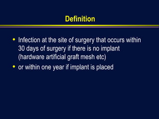 Surgical site infections | PPT