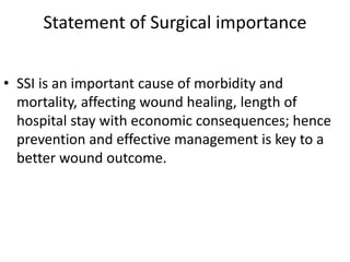 Surgical Site Infection- SSI by Okoye | PPTX