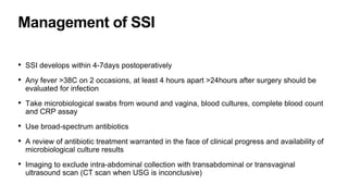 Surgical Site Infection (Obstetrics and Gynaecology) | PPTX