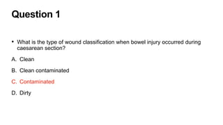 Surgical Site Infection (Obstetrics and Gynaecology) | PPTX