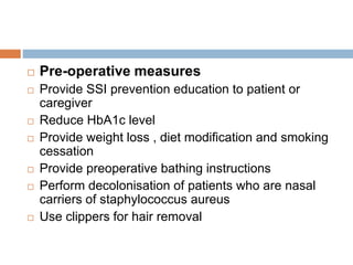 SURGICAL SITE INFECTION AND ITS PREVENTION | PPTX