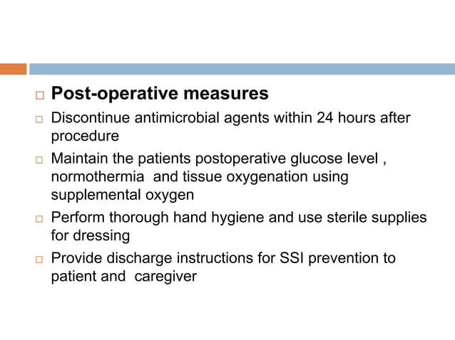 SURGICAL SITE INFECTION AND ITS PREVENTION | PPTX | Infectious Diseases ...