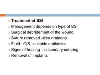 SURGICAL SITE INFECTION AND ITS PREVENTION | PPTX