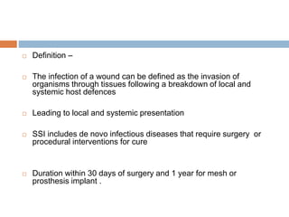 SURGICAL SITE INFECTION AND ITS PREVENTION | PPTX