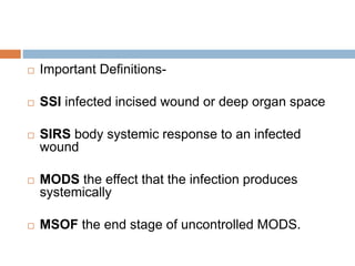 SURGICAL SITE INFECTION AND ITS PREVENTION | PPTX