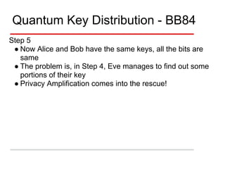 Quantum Cryptography and Possible Attacks | PPT